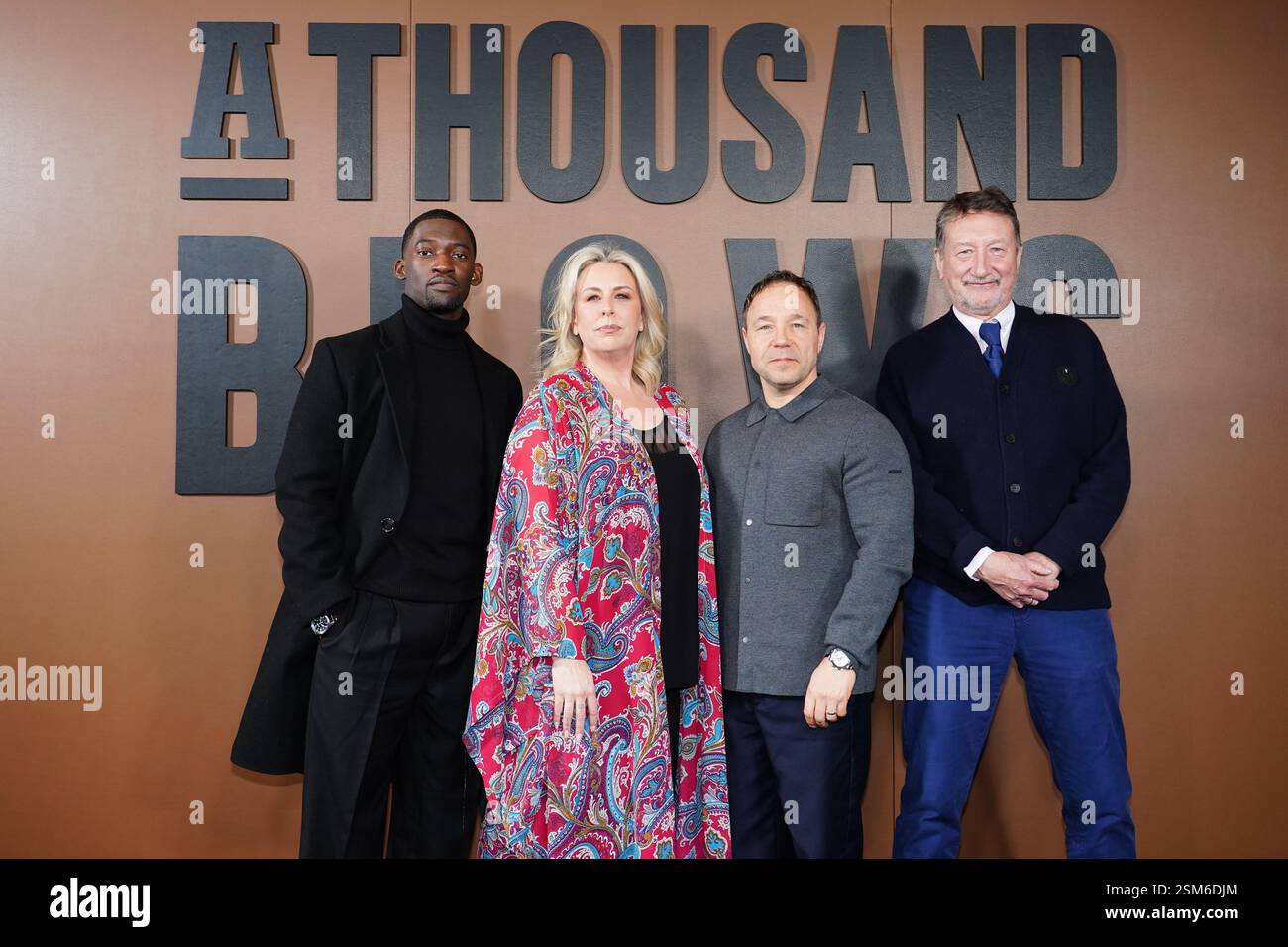 (left to right) Malachi Kirby, Hannah Walters, Stephen Graham and ...