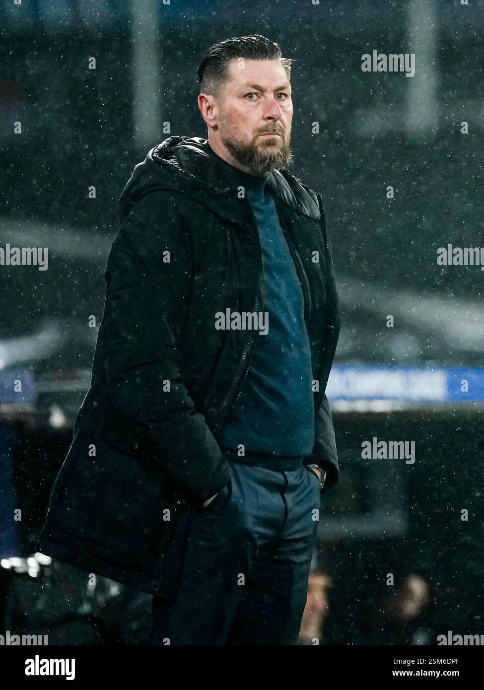 Rotterdam, The Netherlands. 12th Feb, 2025. Rotterdam - Feyenoord coach ...