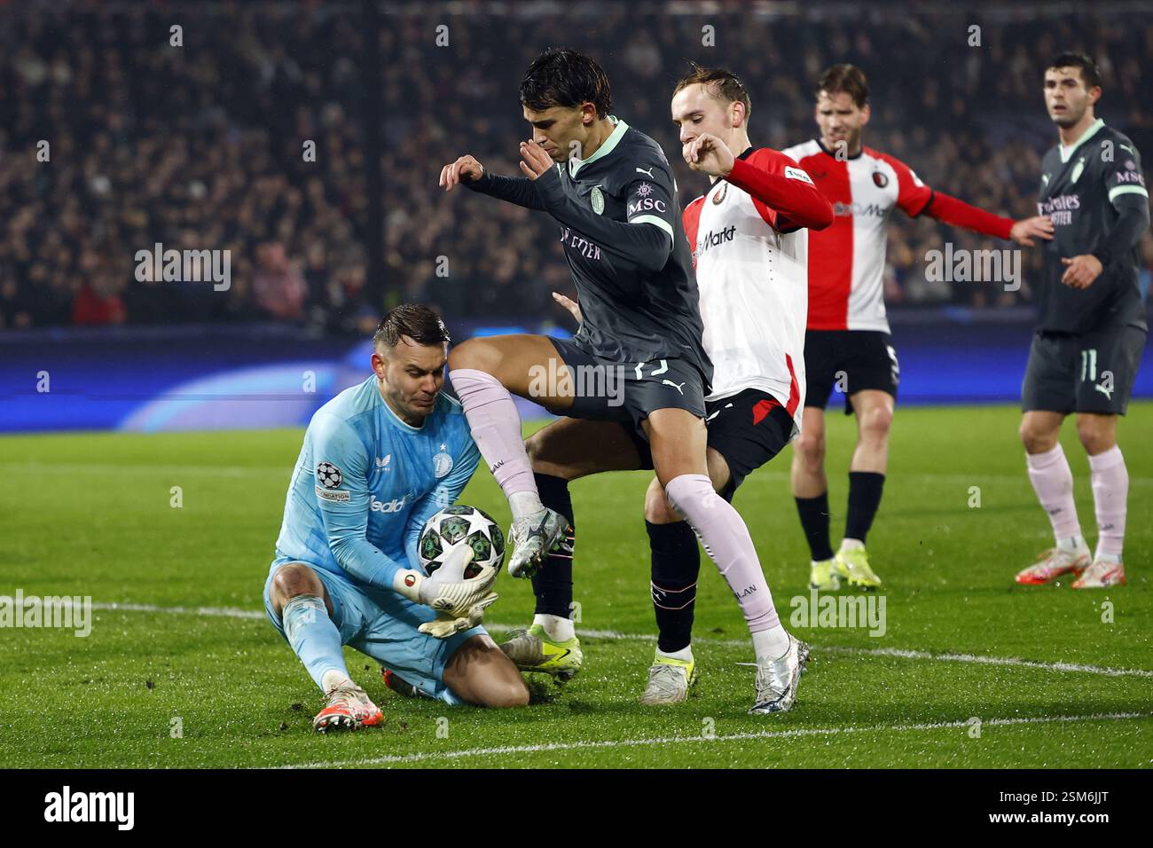 ROTTERDAM - (l-r) Feyenoord goalkeeper Timon Wellenreuther, JoÃ£o FÃ ...