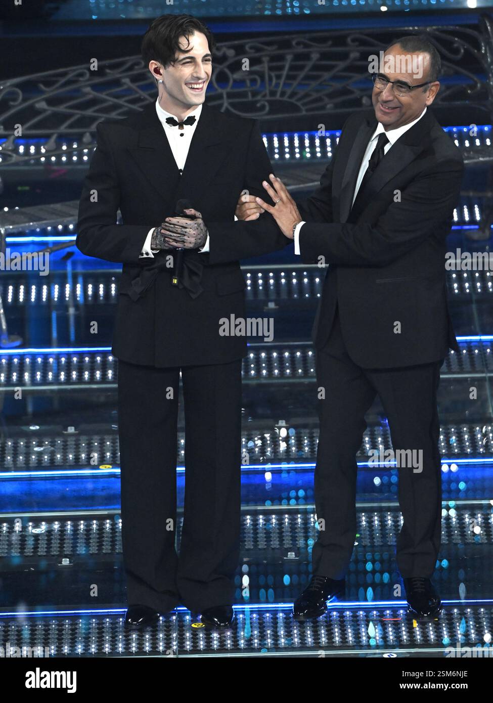 Sanremo, Italy. 12th Feb, 2025. Second Evening. In the photo Damiano ...