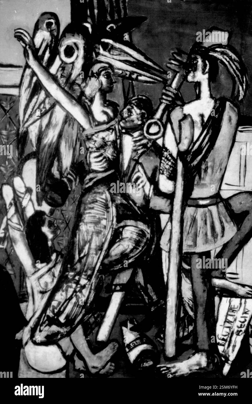 Max Beckmann, Begin the Beguine.Oil on Canvas 178 x 121 cm cm Stock ...
