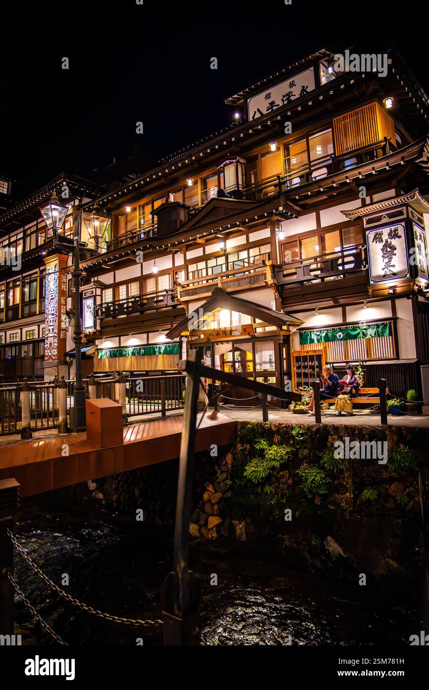 Ginzan Onsen in Obanazawa, Yamagata Prefecture, Japan Stock Photo - Alamy