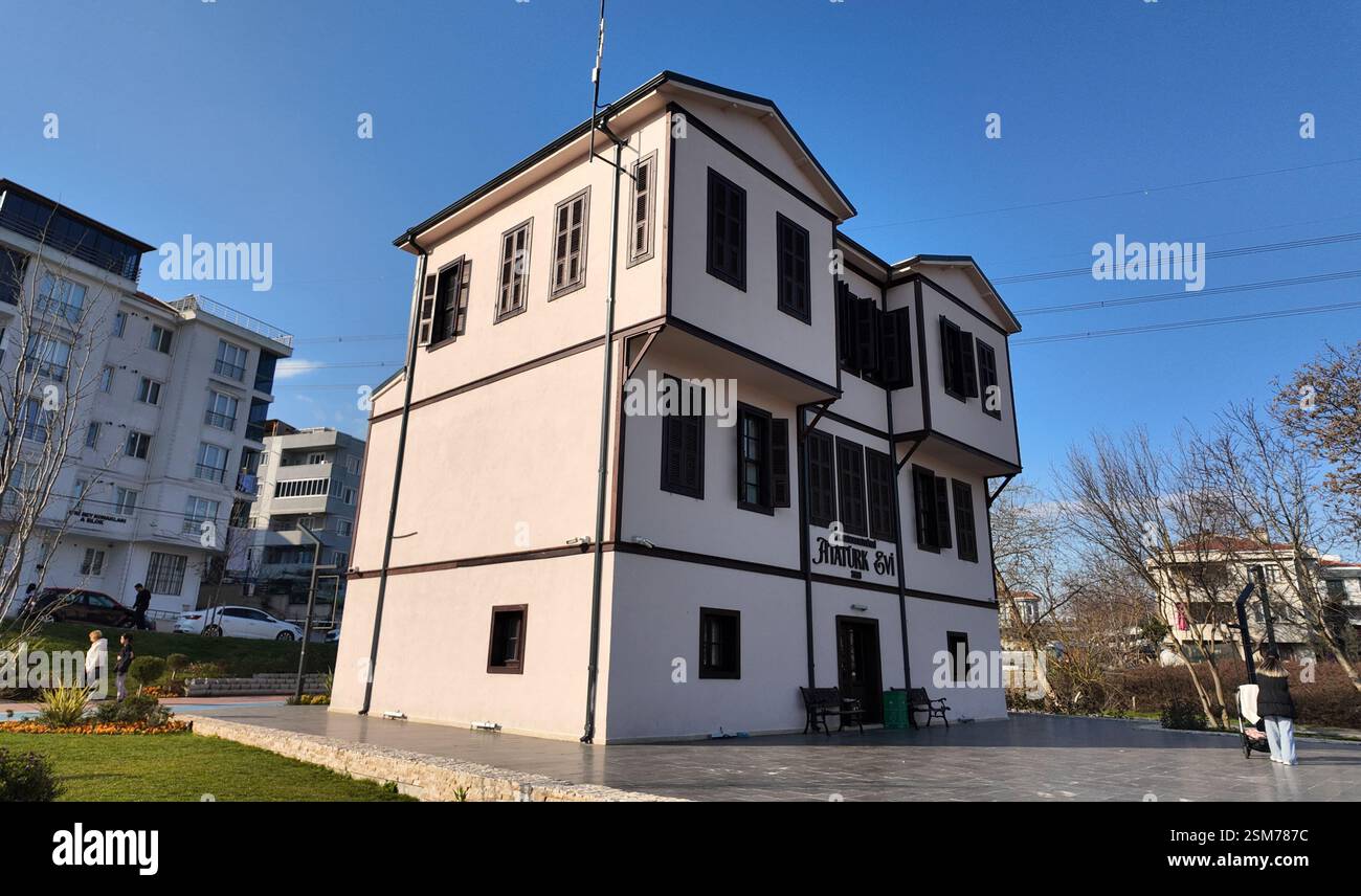 Istanbul,Turkey.February 1, 2025.A view from the Ataturk House Museum ...