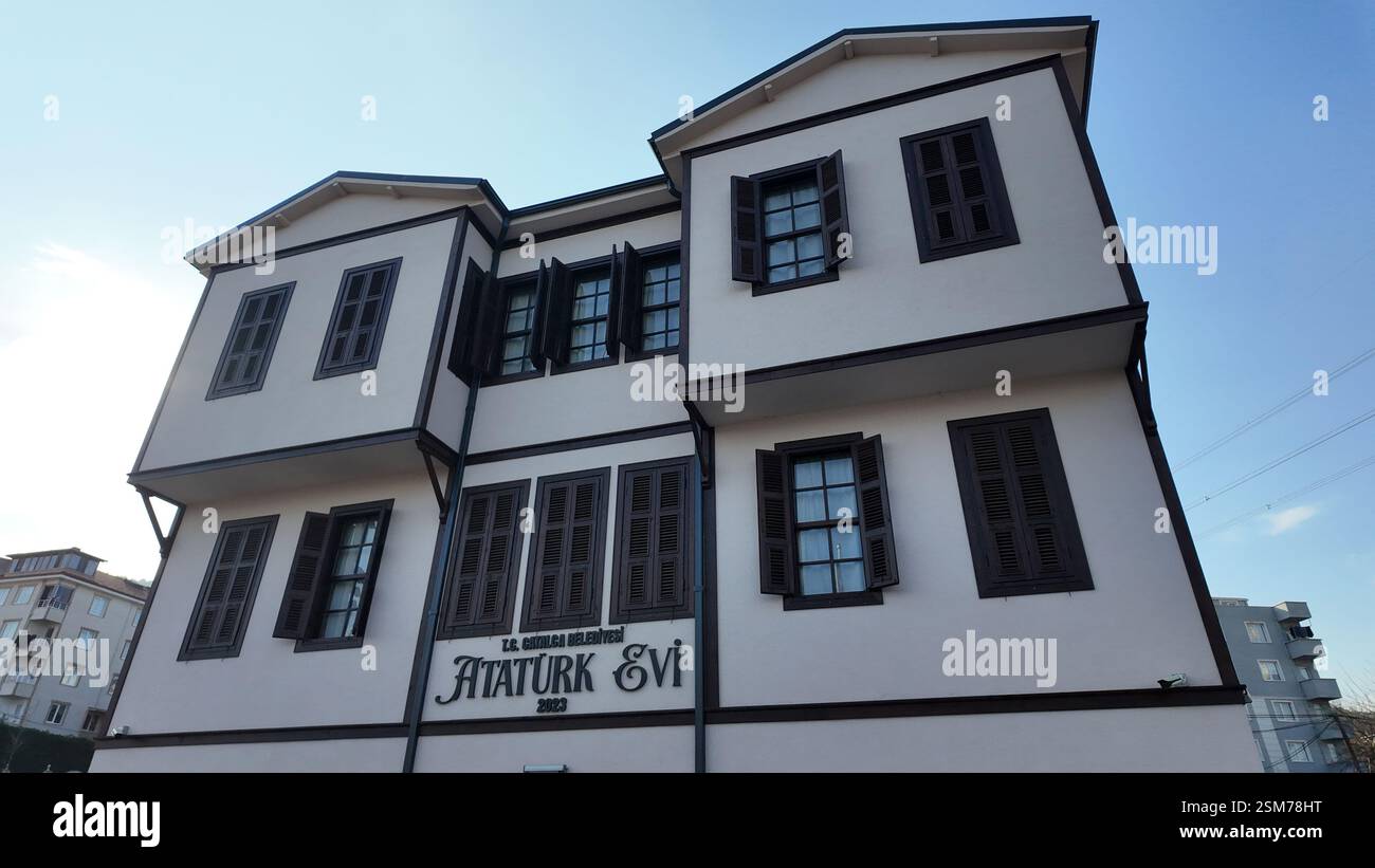Istanbul,Turkey.February 1, 2025.A view from the Ataturk House Museum ...