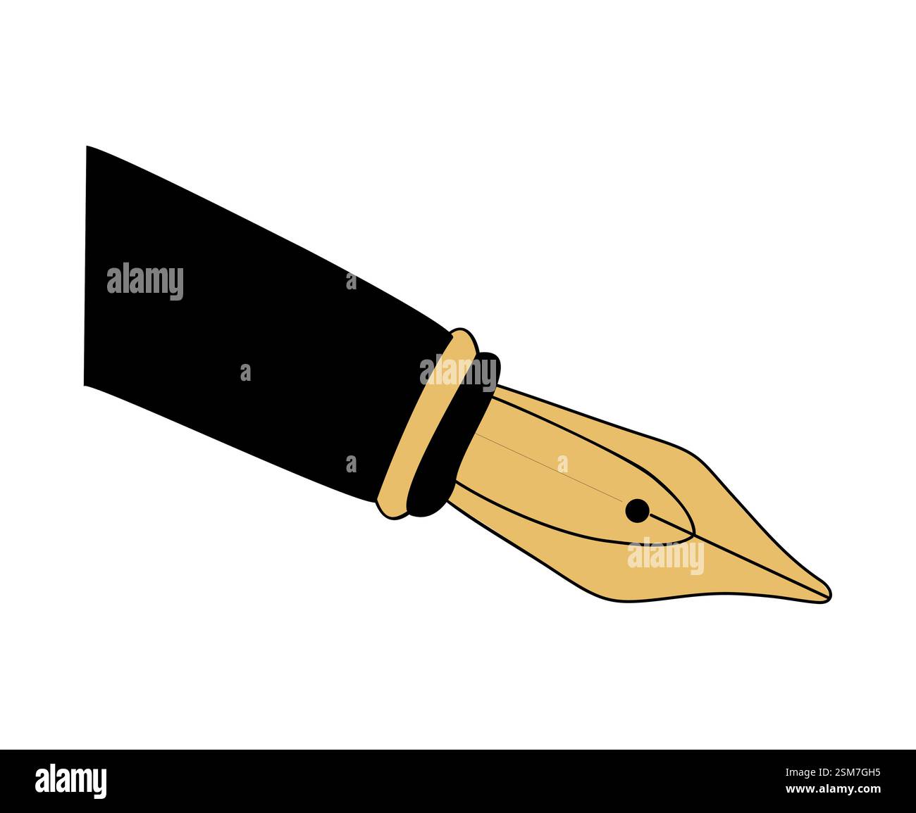Gold pencil flat outline hi-res stock photography and images - Alamy