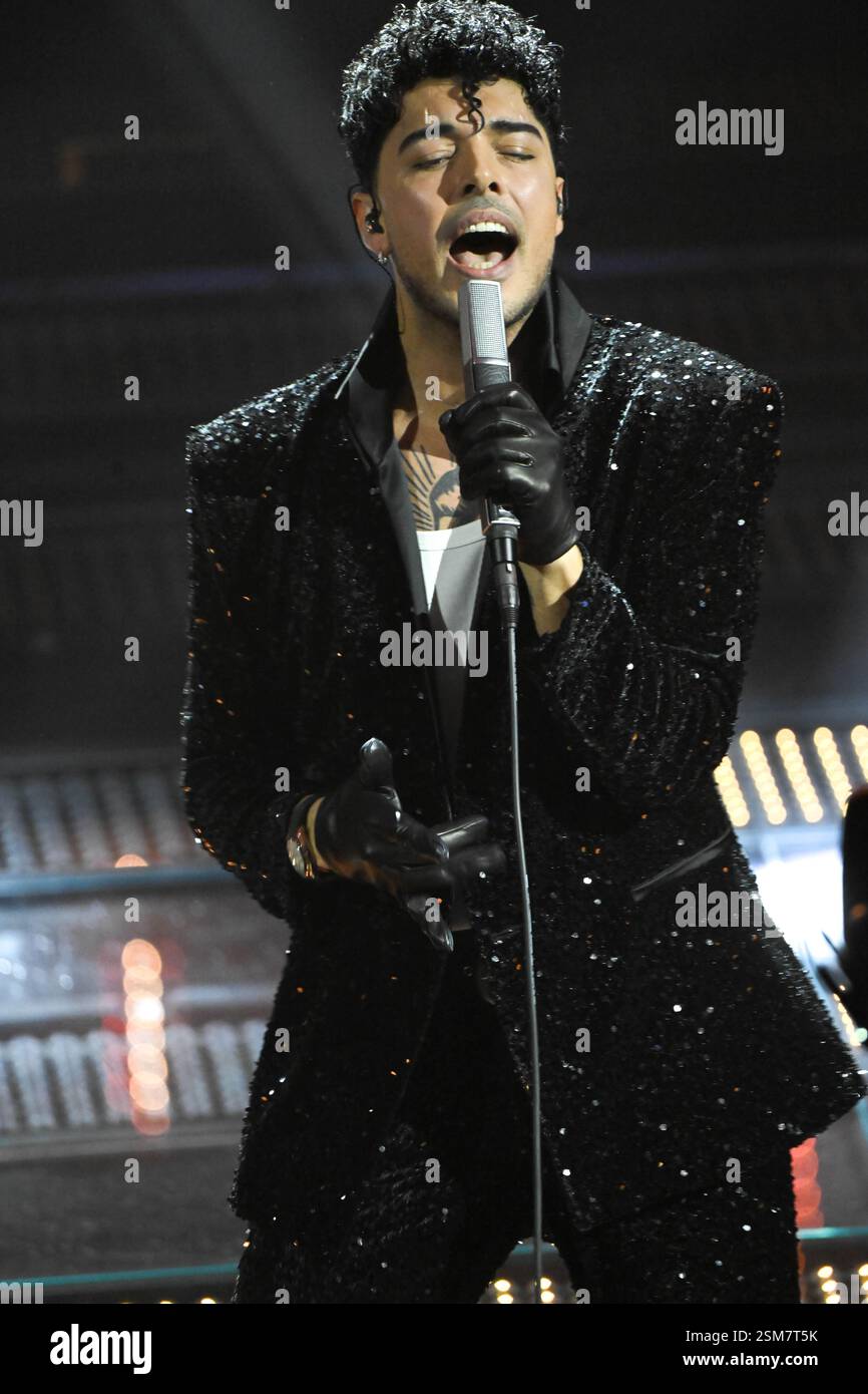 Sanremo, . 12th Feb, 2025. Second Evening. In the photo: The Kolors Stash Credit: Independent ...