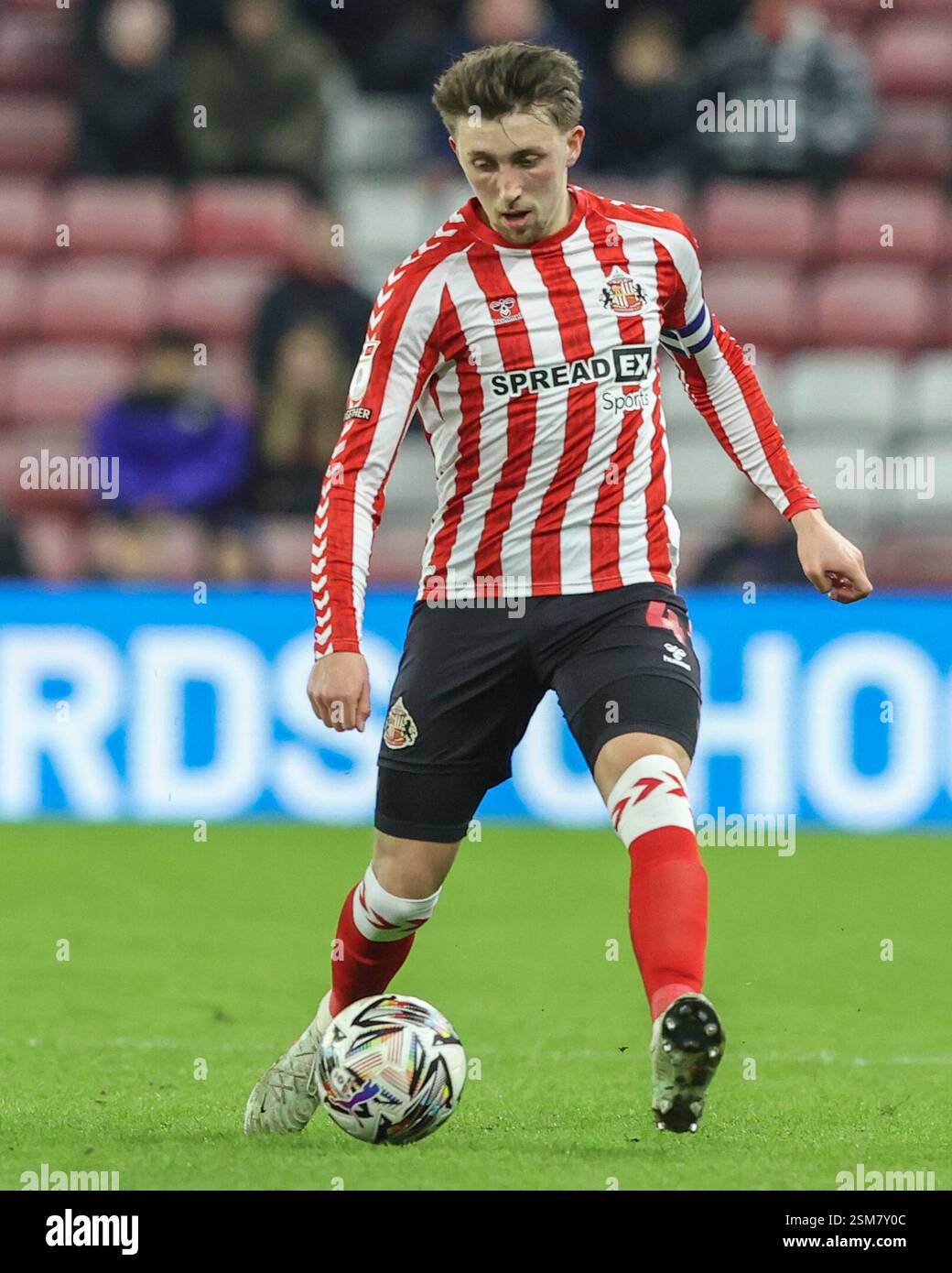 Sunderland, UK. 12th Feb, 2025. Dan Neil of Sunderland during the Sky ...