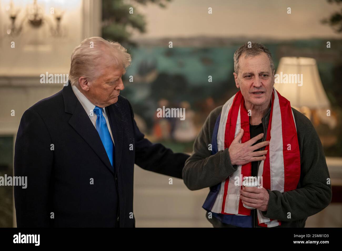 President Donald J. Trump greets Marc Fogel at the White House after ...