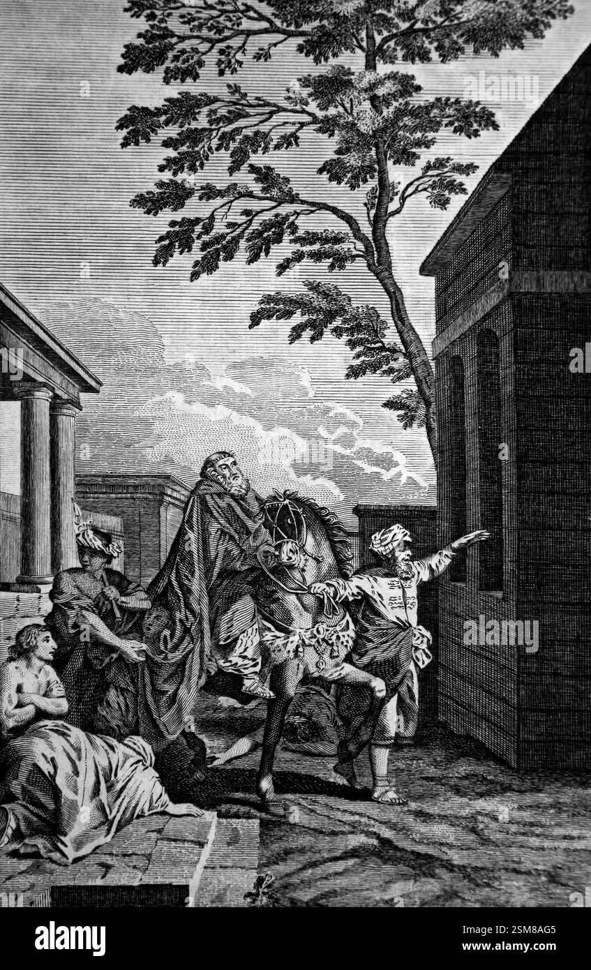 Old christian plate in Black and White Stock Photos & Images - Alamy