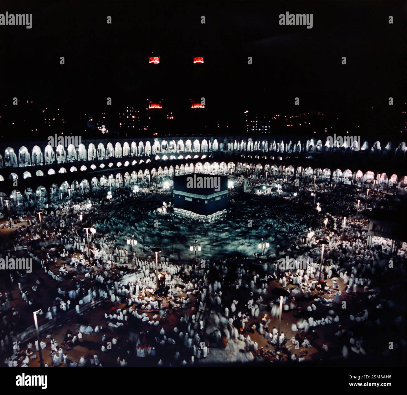 Makkah Saudi Arabia Hajj Pilgrims around the Kaaba at Masjid Al-Harem ...