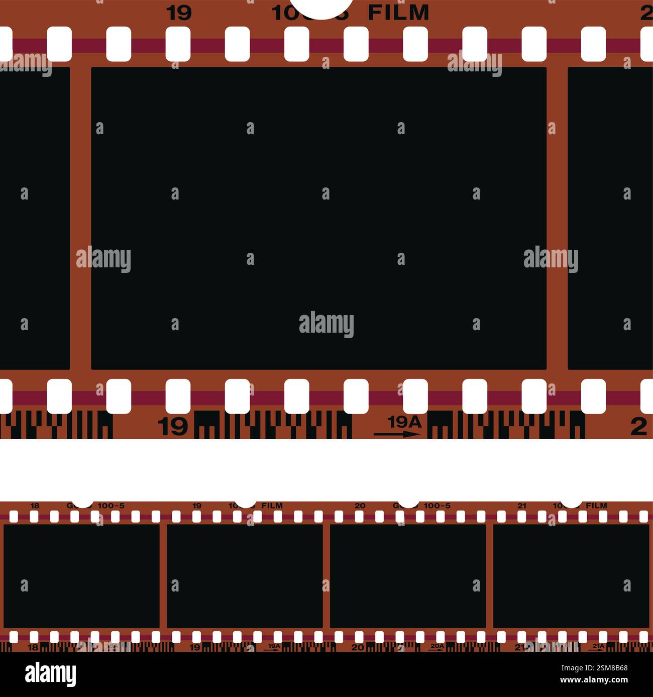 Vector illustration of photographic analog negative film Stock Vector ...