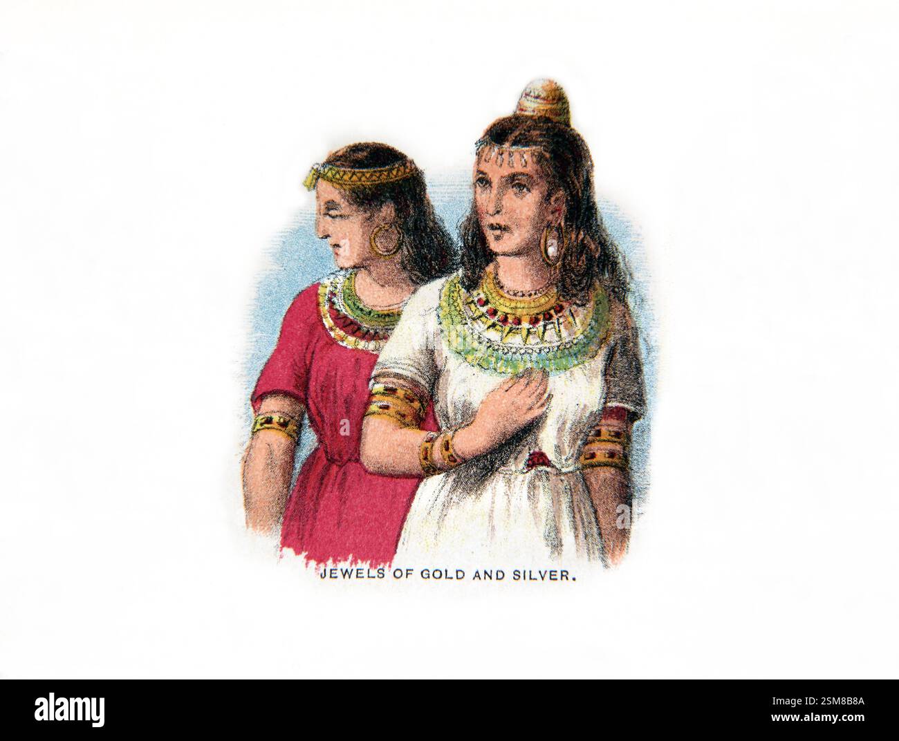 Illustration of Women Wearing Jewels of Gold And Silver during Old ...