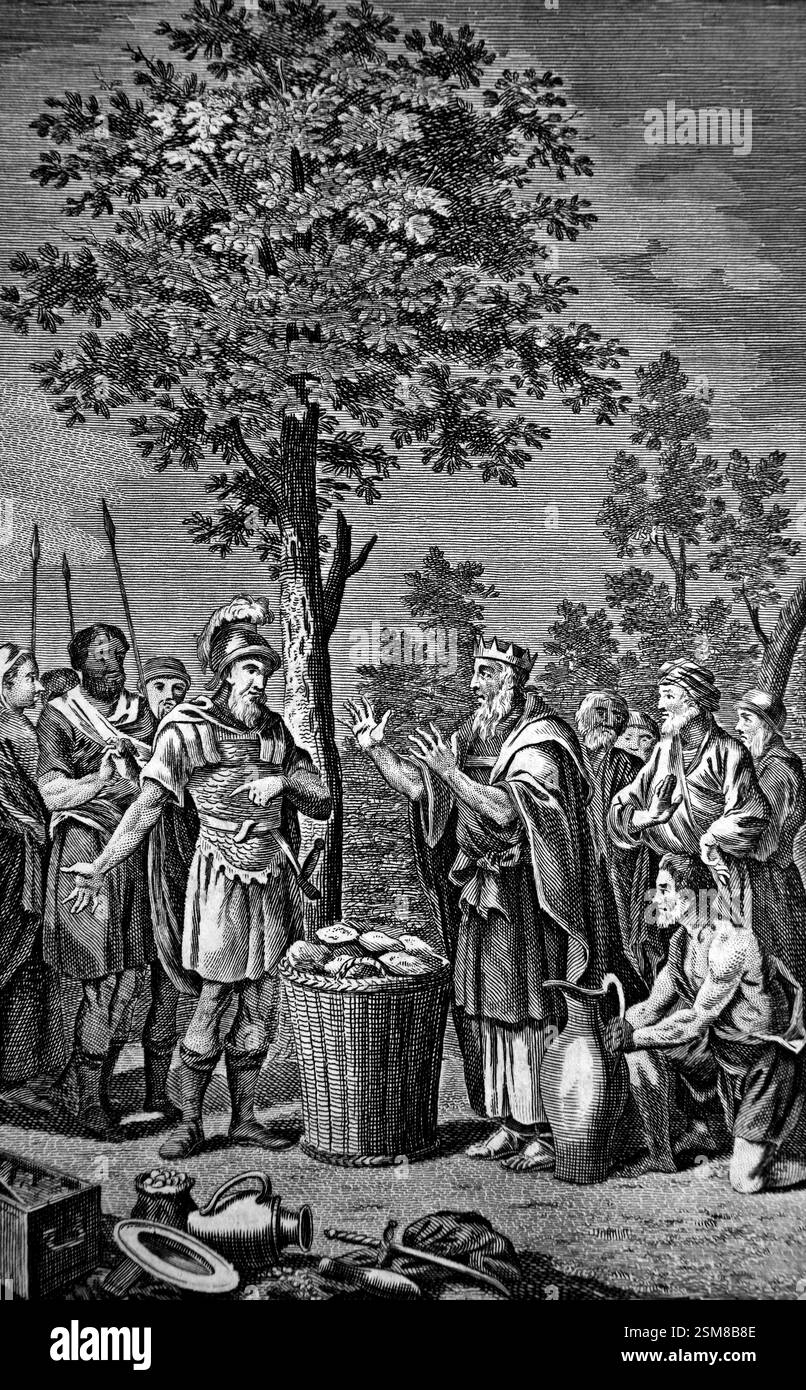 Copper-plate Engraving of Melchizedek King of Salem Brought Bread and ...