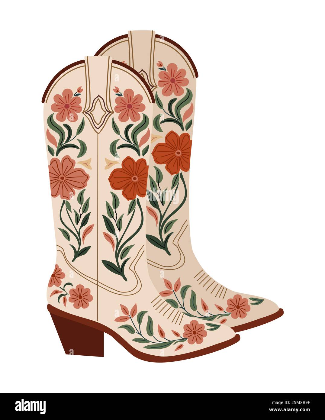 Pair of Western cowboy boots vector illustration Stock Vector Image ...