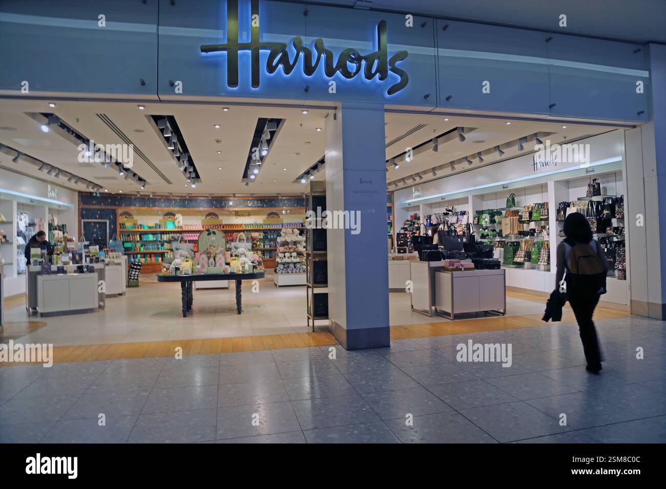 Harrods Store at Terminal Four Heathrow Airport London England Stock ...