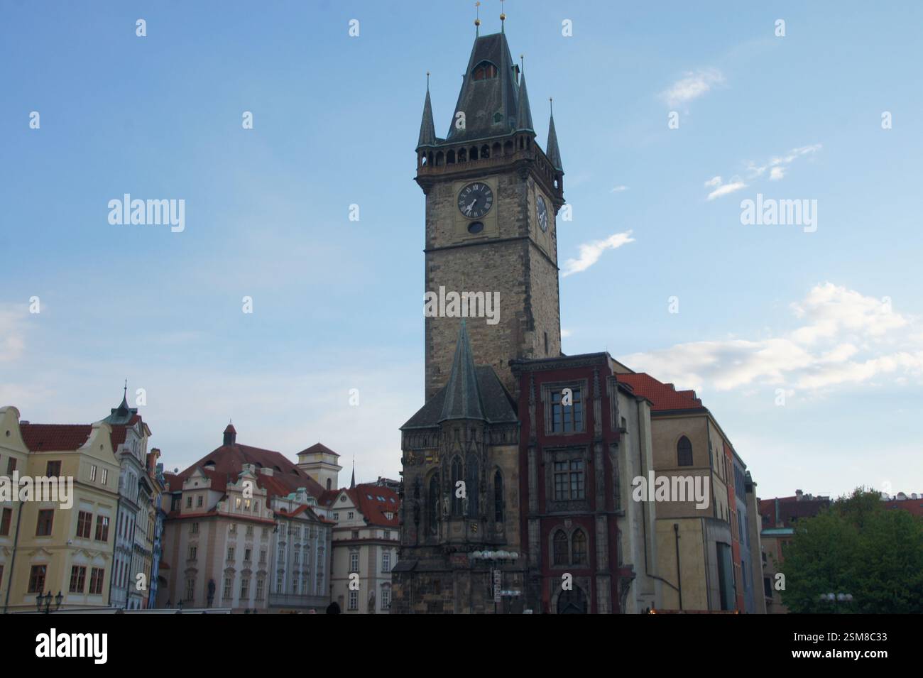 Prague Astronomical Clock. Ornate medieval tower with clock. Symbol of ...