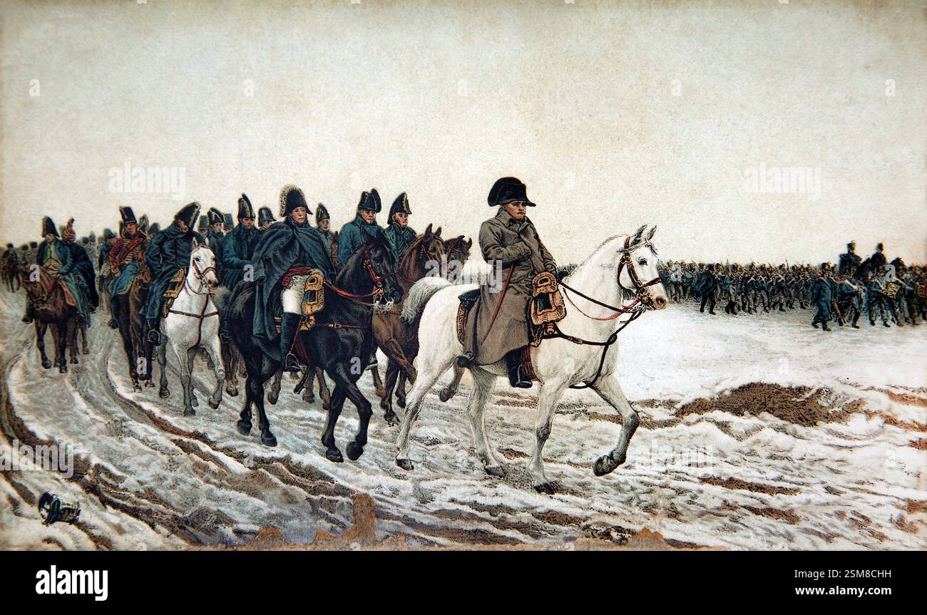 An Antique Postcard of a Painting "Campaign of France 1814" by Ernest ...