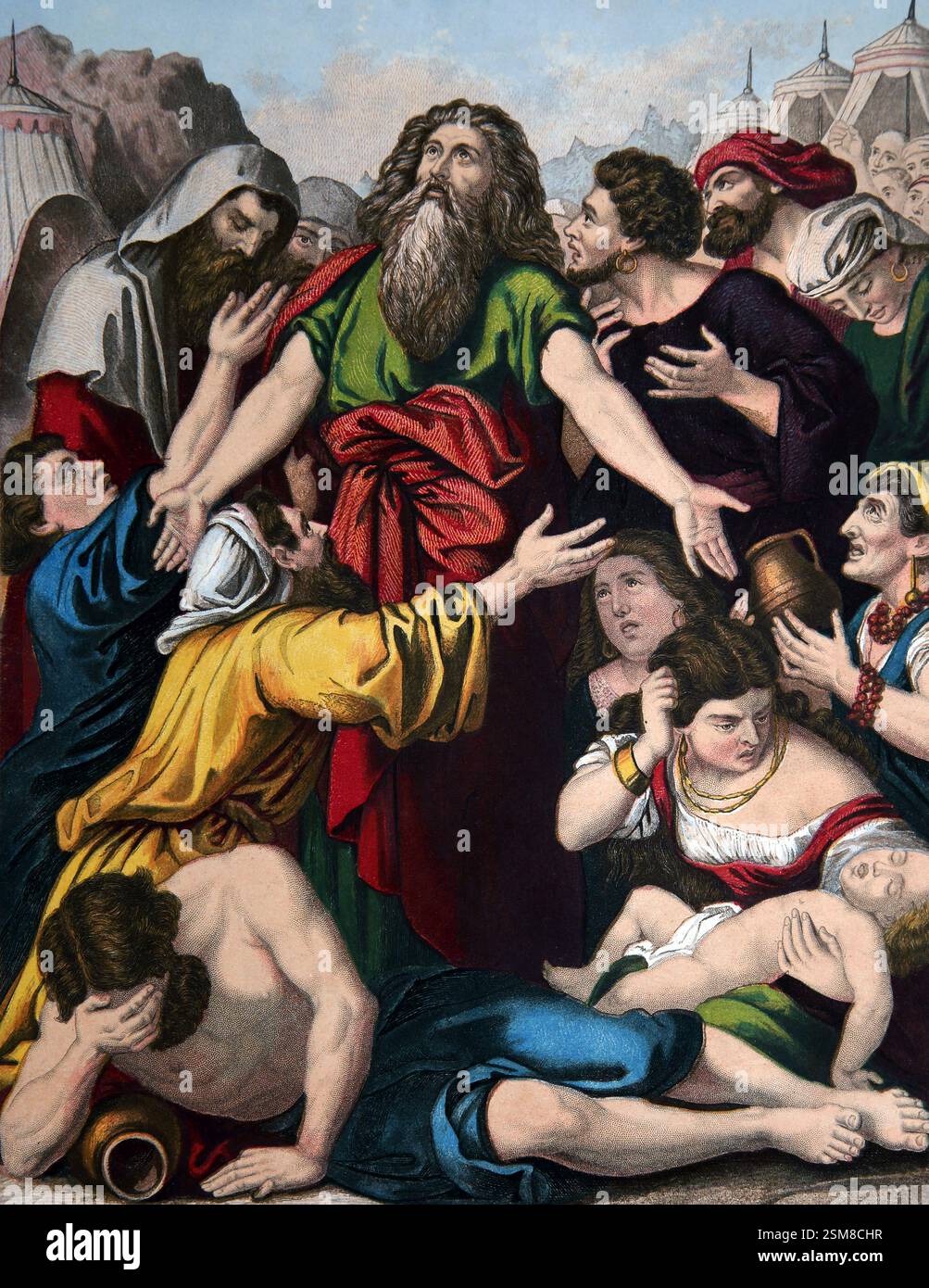 Illustration of the People of Israel Murmuring for Water to Moses in ...