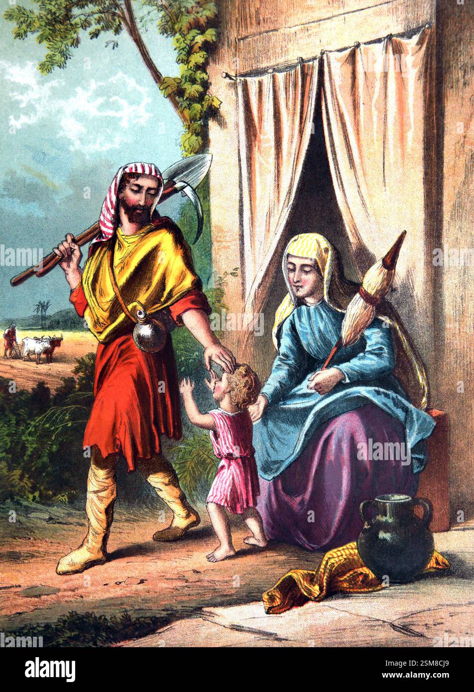 Illustration of Psalm 104:23 "Man Goes Forth to his Labour until ...