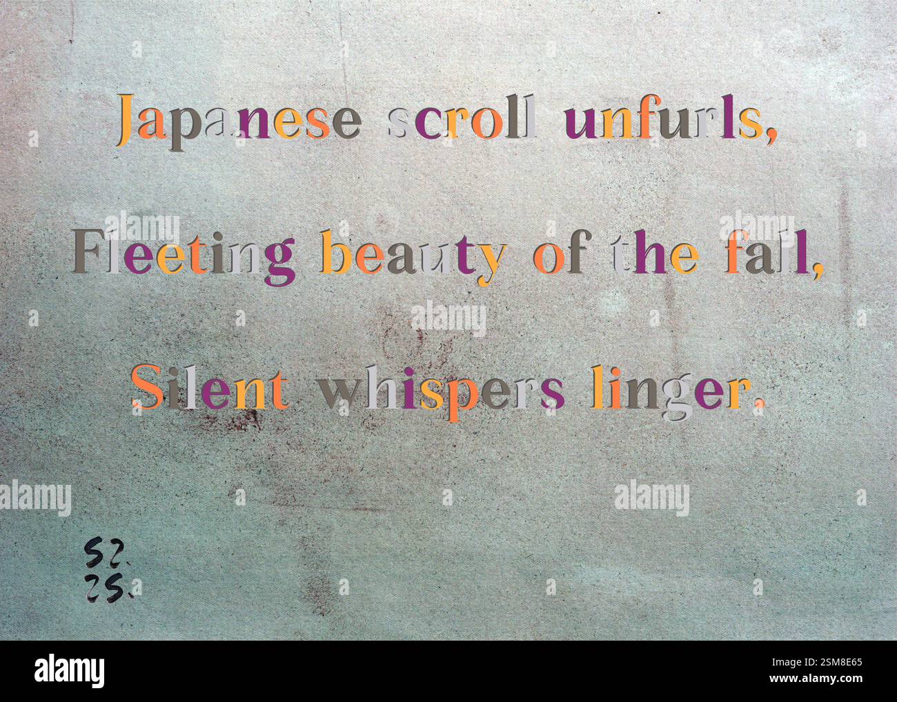 Japanese scroll unfurls, Fleeting beauty of the fall, Silent whispers ...