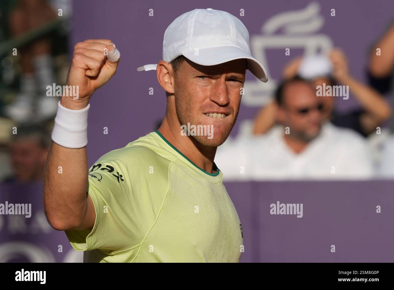 Argentina's Diego Schwartzman celebrates a point during an Argentina ...