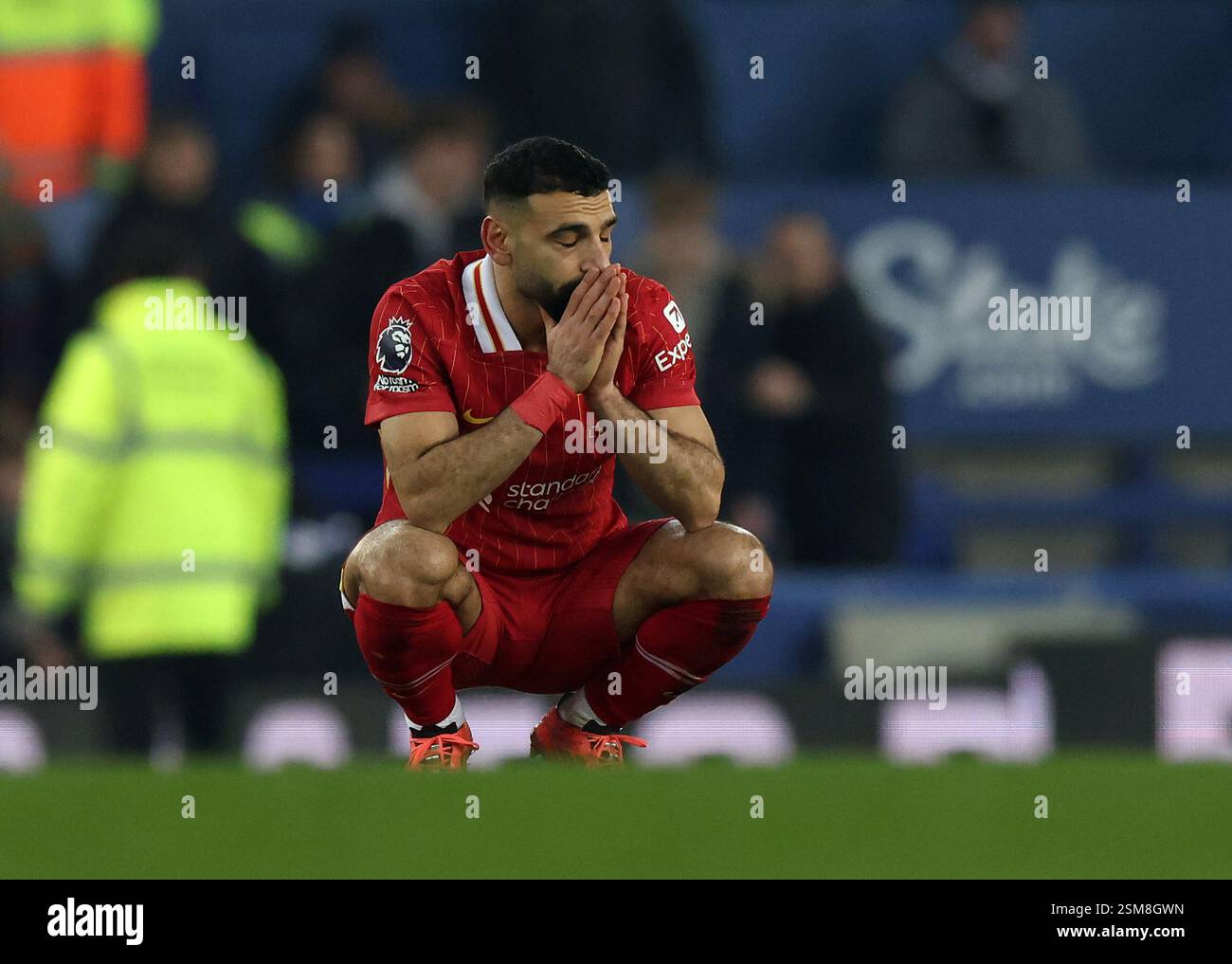 Liverpool, UK. 12th Feb, 2025. Mohamed Salah of Liverpool looks on ...