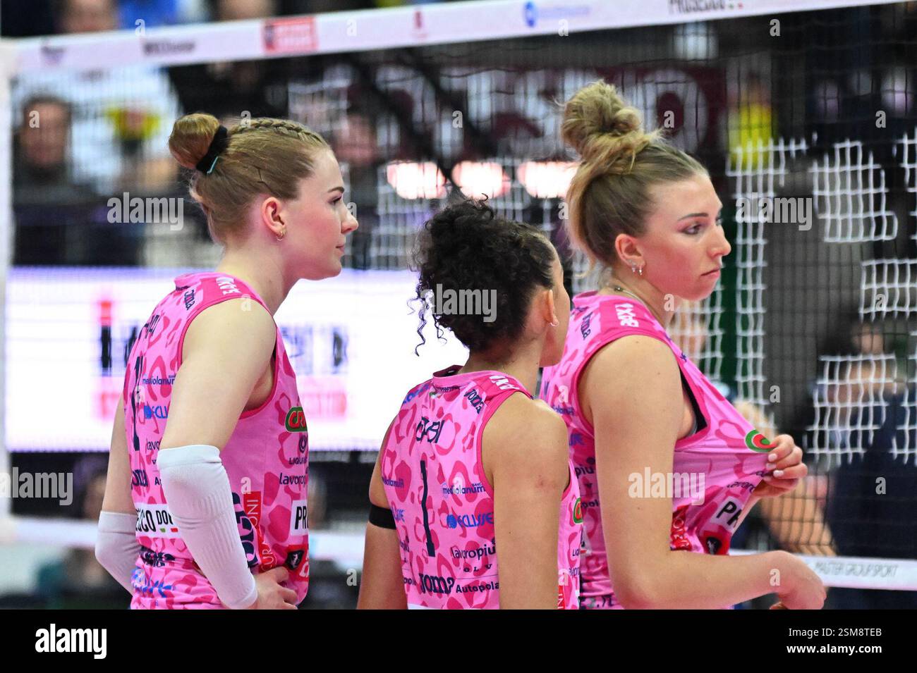 Treviso, Italy. 12th Feb, 2025. Isabelle Haak, Gabi, Sarah Fahr ...