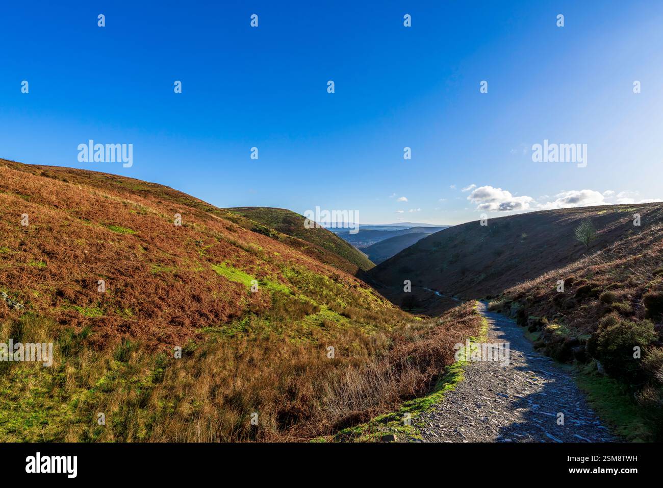 Expansive View of Carding Mill Valley with Rolling Hills and a Serene ...