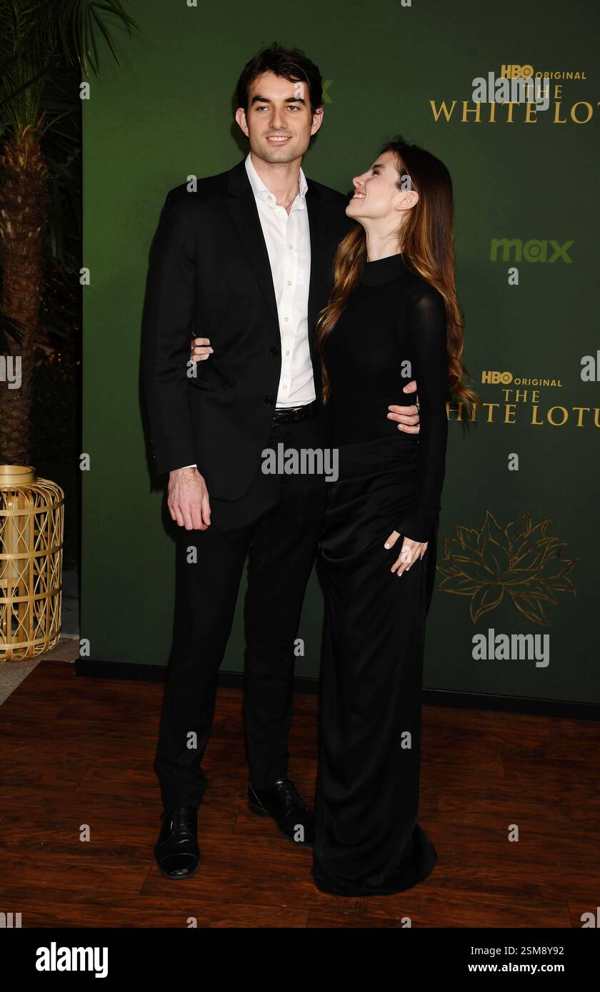 LOS ANGELES, CALIFORNIA - FEBRUARY 10: (L-R) Conor Kennedy and Giulia ...