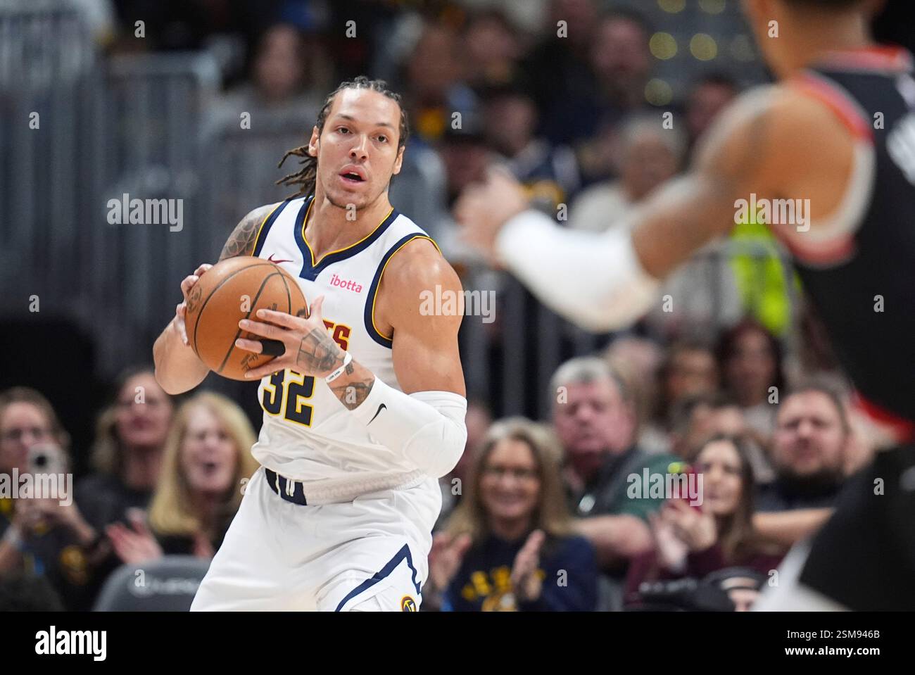 Denver Nuggets forward Aaron Gordon (32) in the first half of an NBA ...