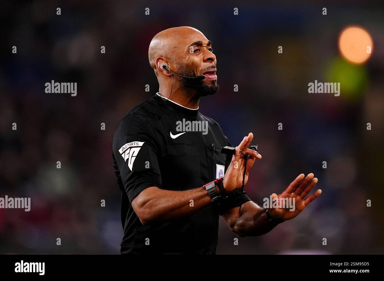 Referee Sam Allison during the Sky Bet Championship match at Turf Moor ...