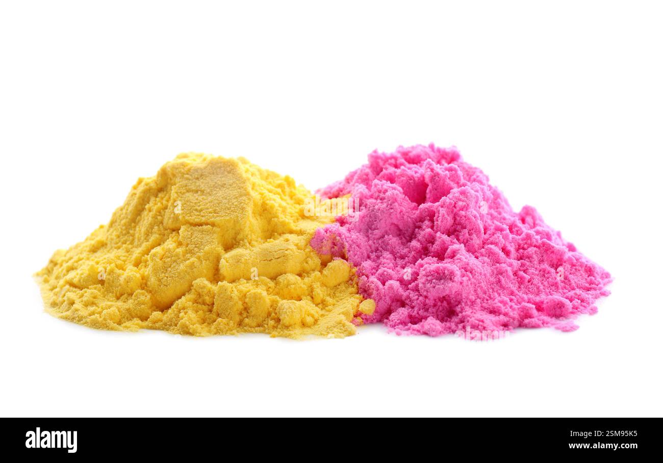 Different pigments on white background Stock Photo - Alamy