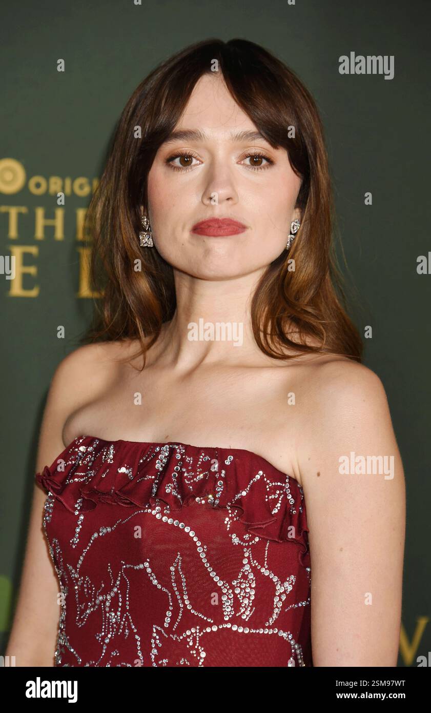 LOS ANGELES, CALIFORNIA - FEBRUARY 10: Aimee Lou Wood attends the Los ...