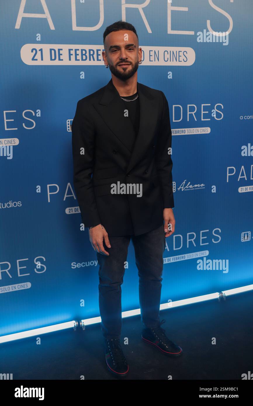 Madrid, Spain, 12th February, 2025: Singer, Manuel Cortes poses for the ...