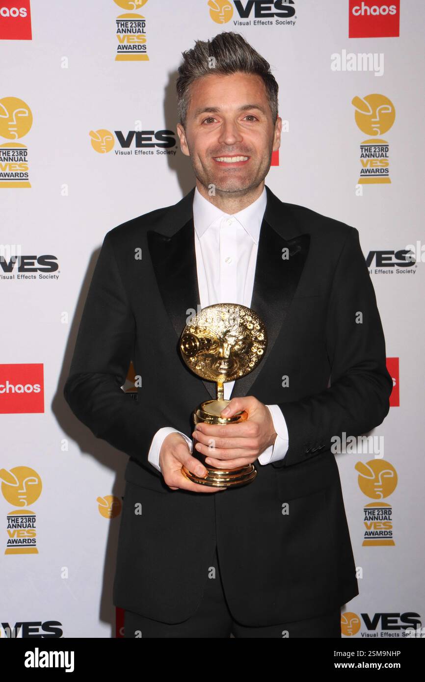 Ryan Knowles 02/11/2025 The 23rd Annual VES Awards Press Room held at ...