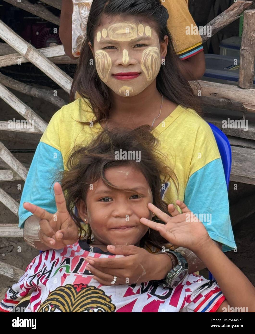 Moken Sea Gypsy people in their village of Ao Bon Yai on Surin Tai ...