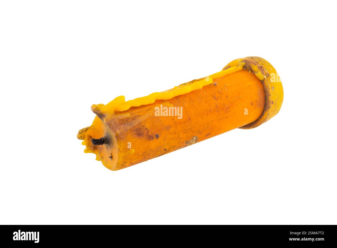 old candle isolated on white background Stock Photo - Alamy