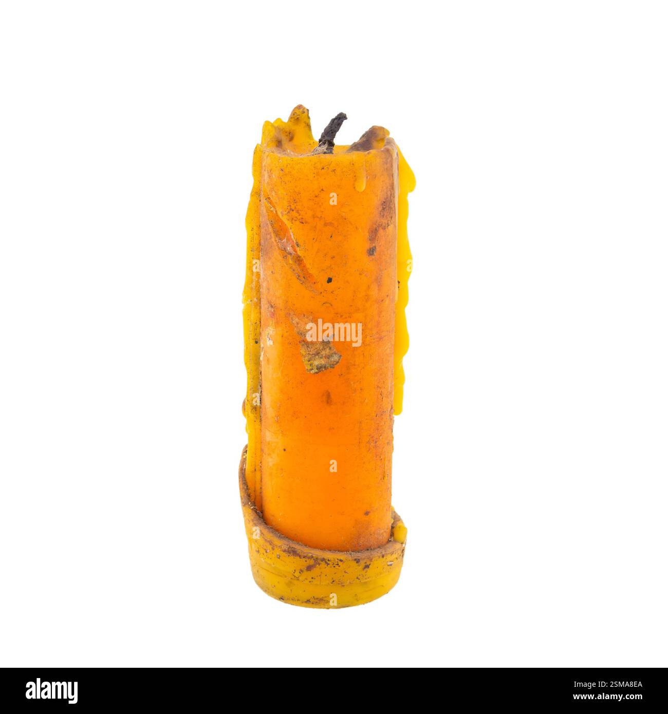 old candle isolated on white background Stock Photo - Alamy