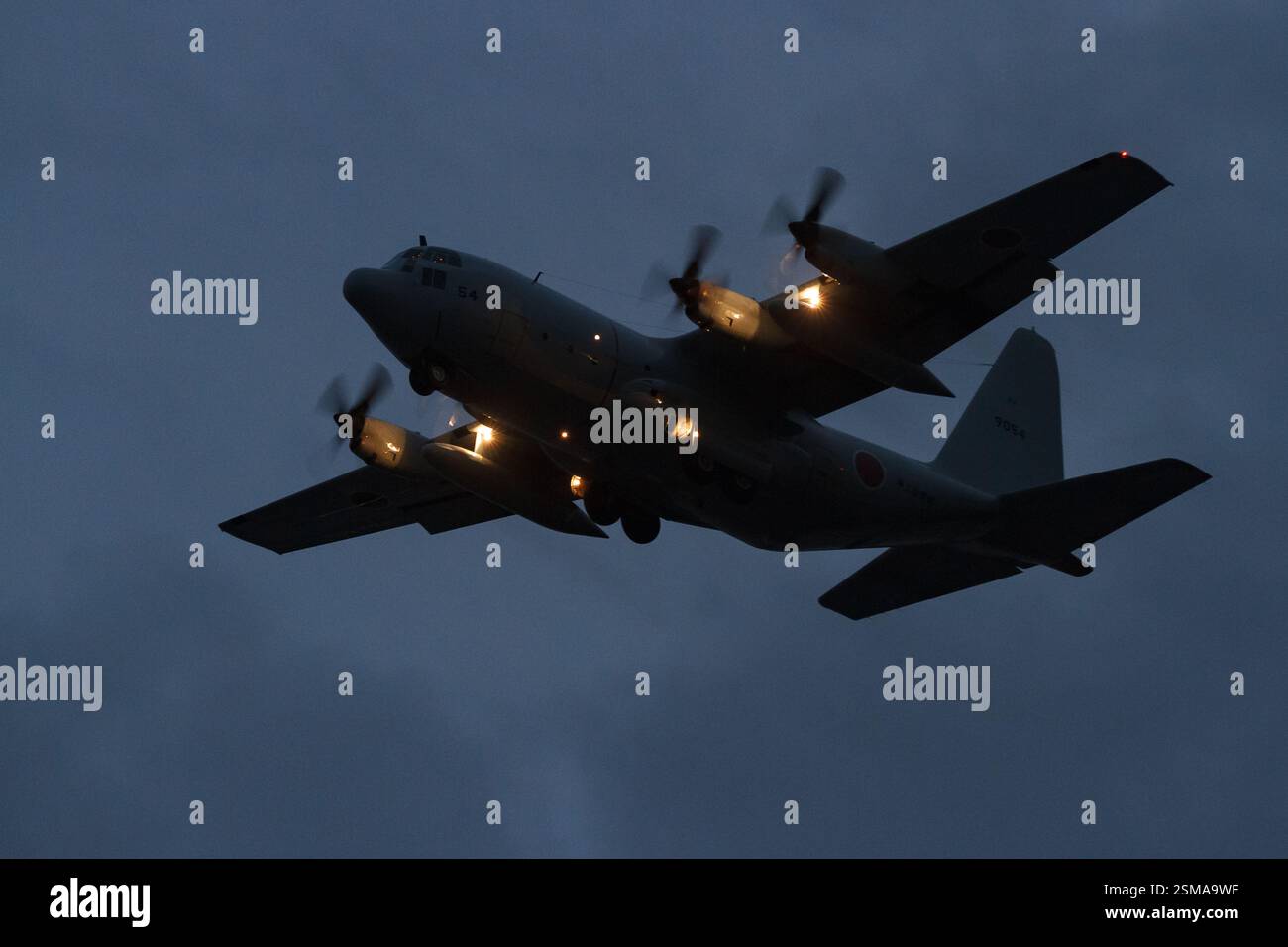 A Lockheed C130R Hercules transport aircraft with the Japanese Maritime ...