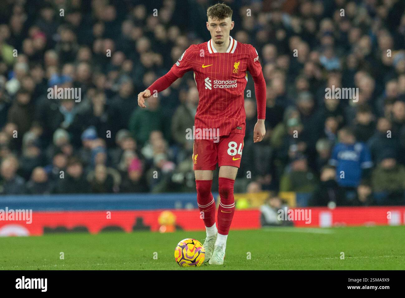 Conor Bradley #84 of Liverpool F.C. in action during the Premier League ...