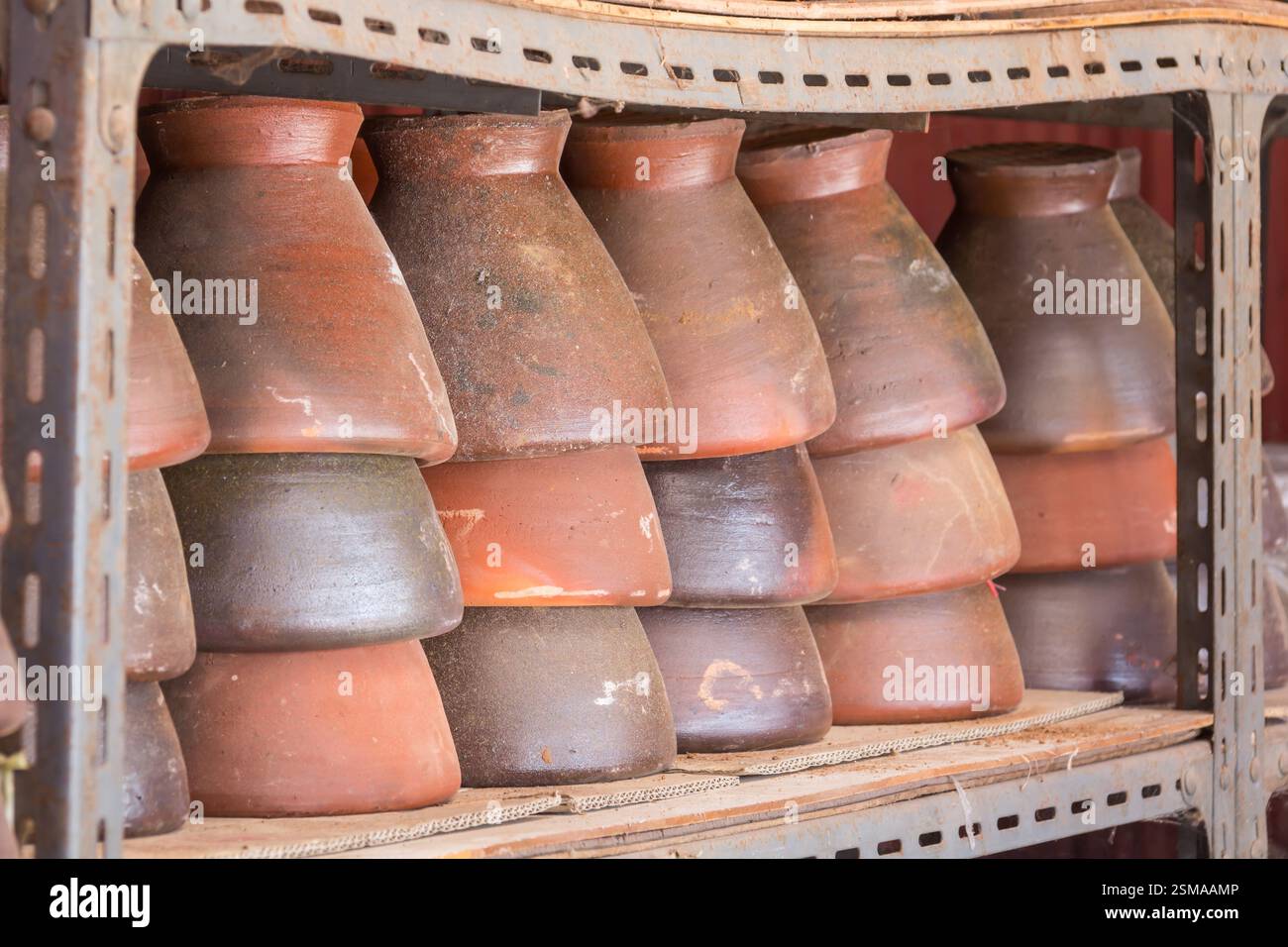 Clay mortar placed on the market Stock Photo - Alamy