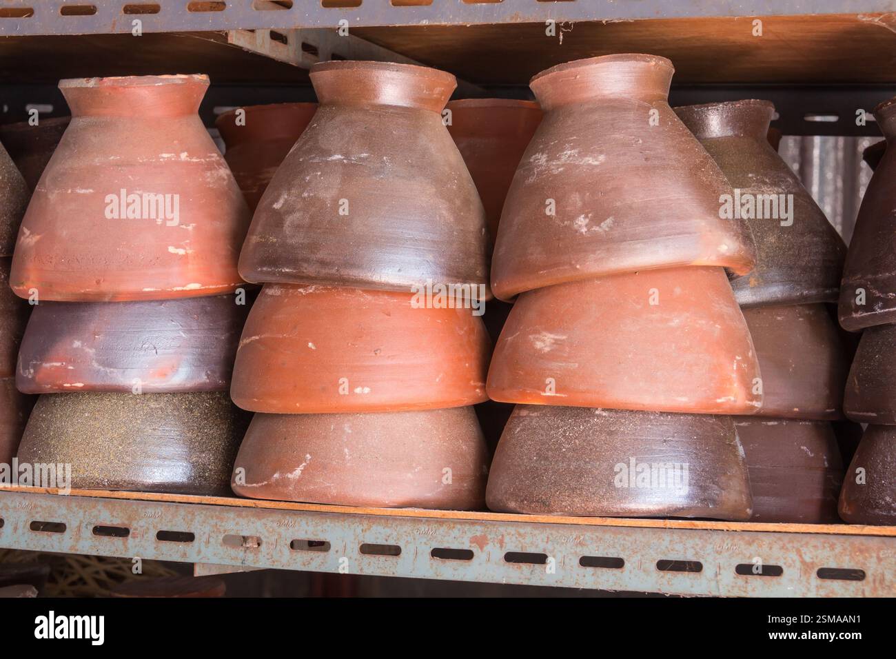 Clay mortar placed on the market Stock Photo - Alamy