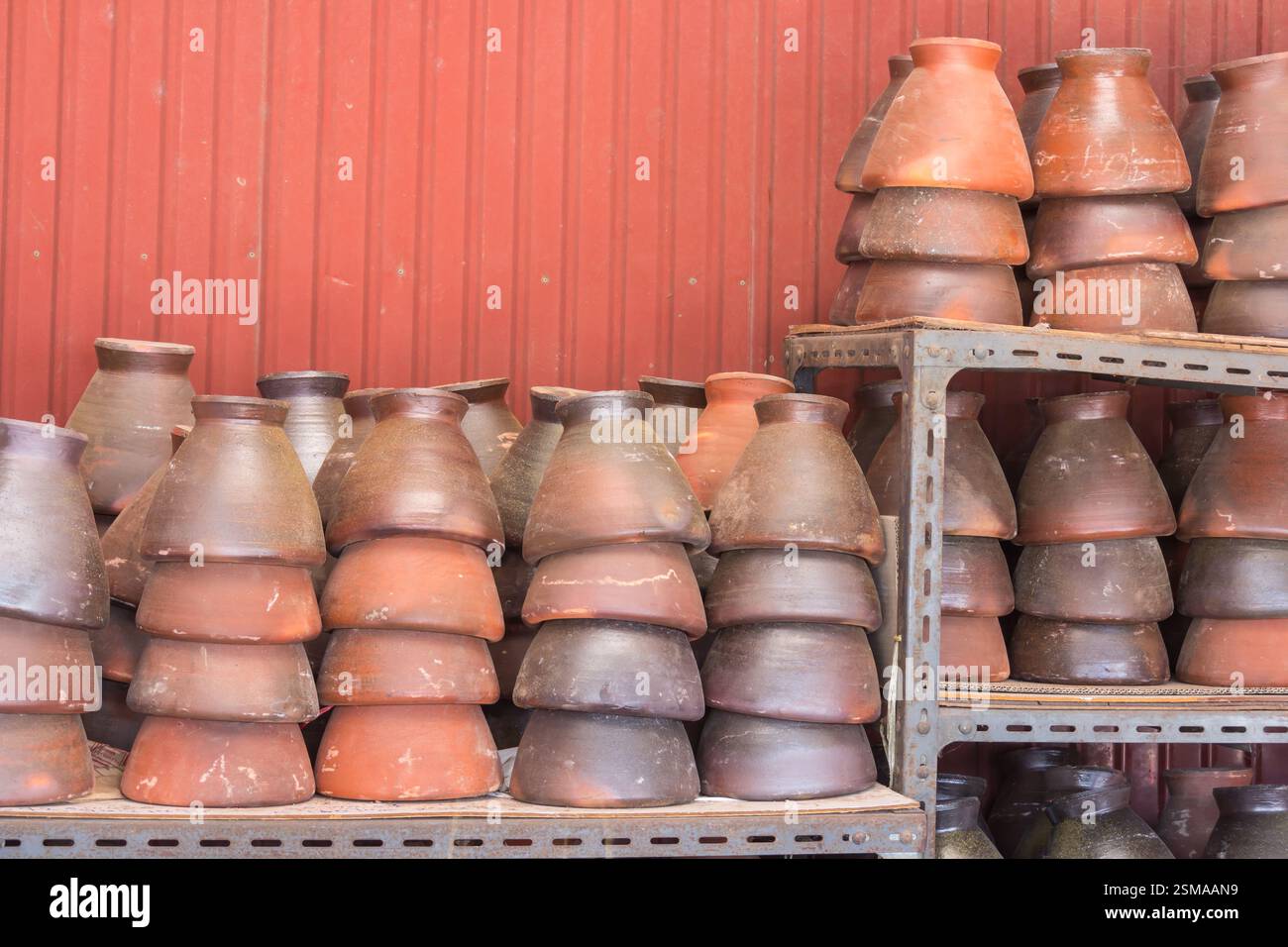 Clay mortar placed on the market Stock Photo - Alamy