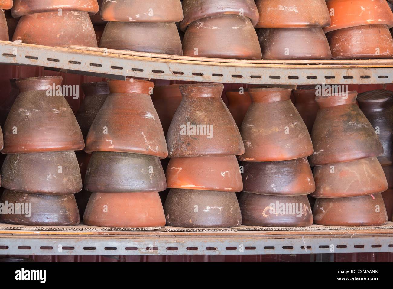 Clay mortar placed on the market Stock Photo - Alamy