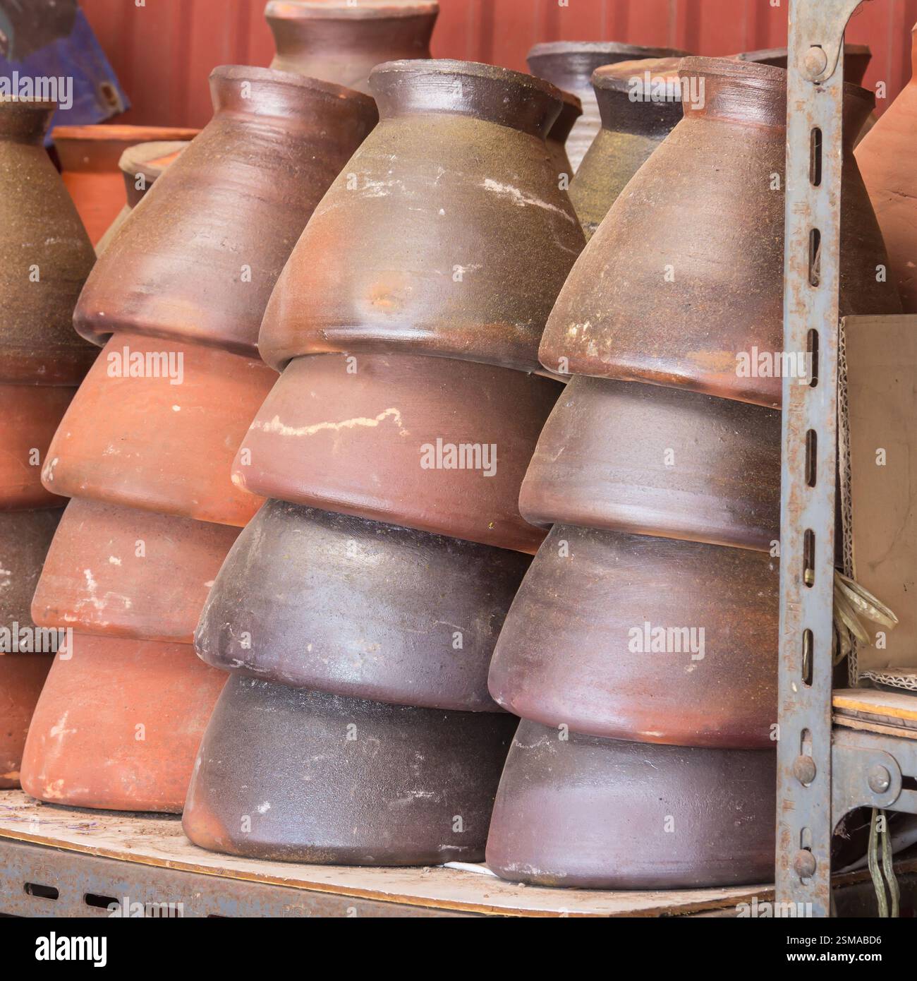 Clay mortar placed on the market Stock Photo - Alamy