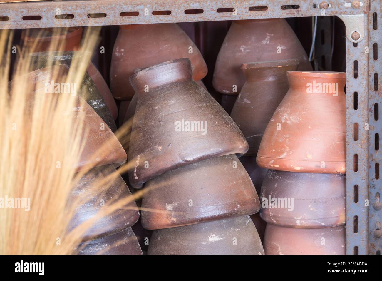 Clay mortar placed on the market Stock Photo - Alamy
