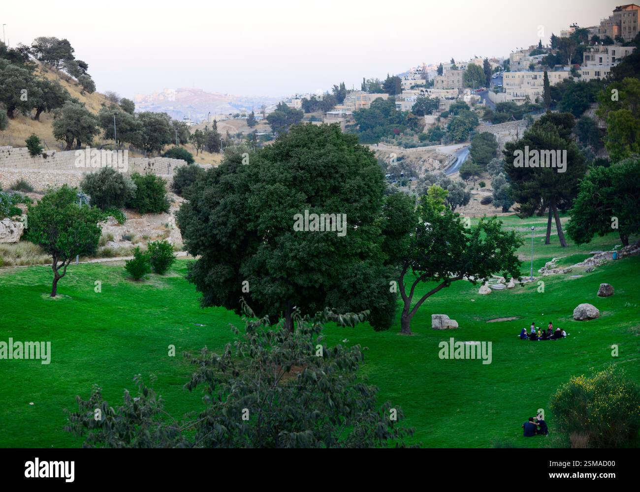 A view of Gei Ben-Hinnom (“valley of the son of Hinnom”). It flows into ...