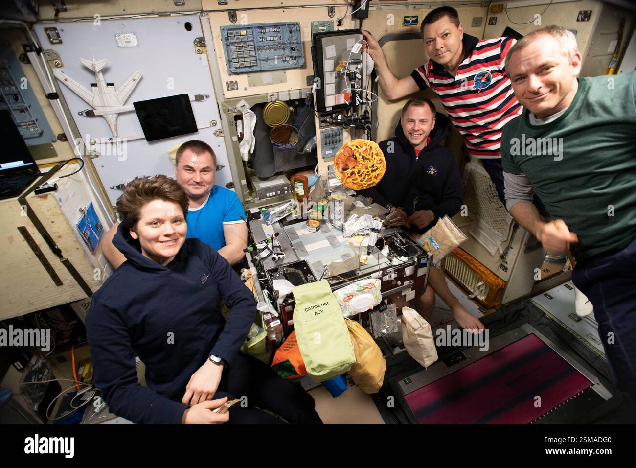 Earth Atmposhere. 14th June, 2019. Expedition 59 crewmembers gather for ...