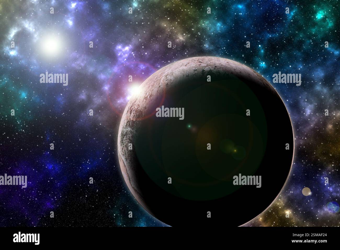Star , Planets in distant galaxies. 3D illustration Stock Photo - Alamy