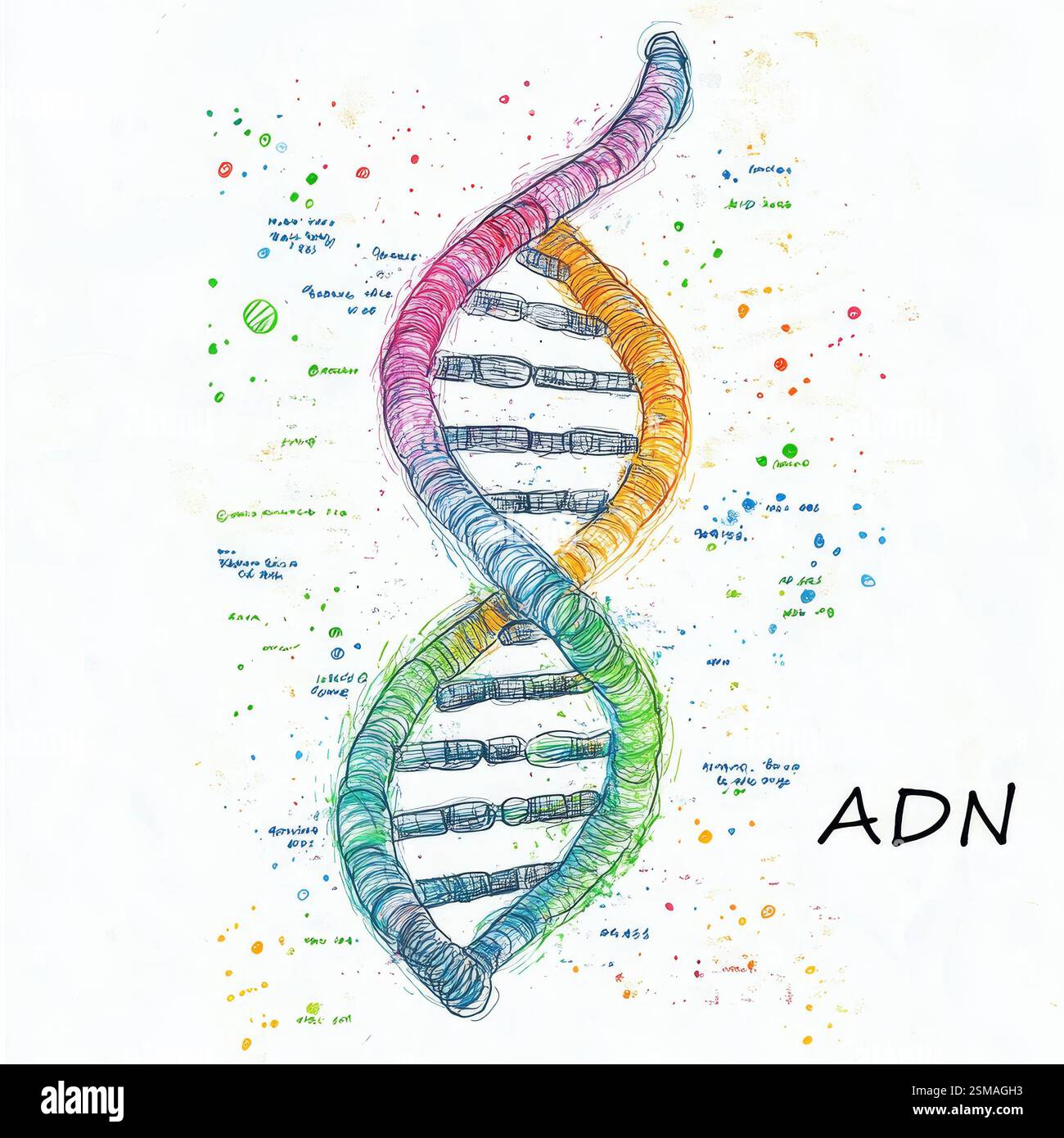scientific background, seamless pattern with DNA Stock Photo - Alamy